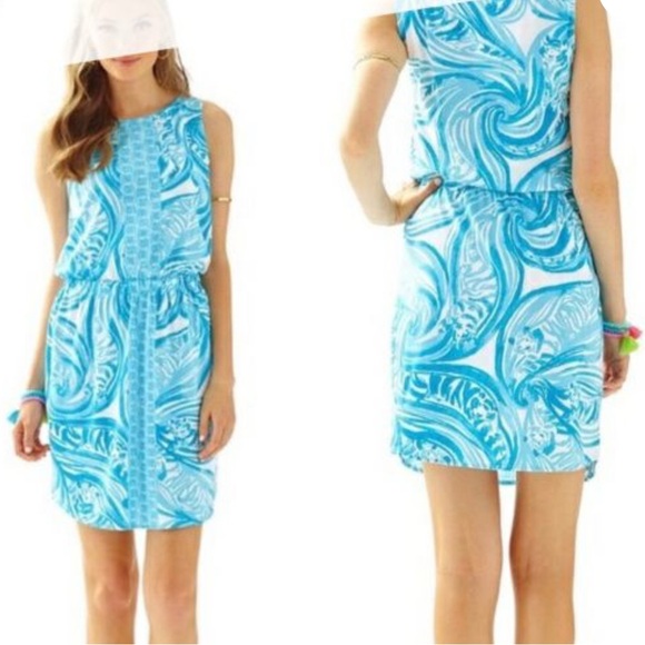 Lilly Pulitzer | Dresses | Lilly Pulitzer Blue Swirl Dress | Poshmark